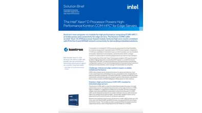 Solution Brief | Kontron Embedded Computers